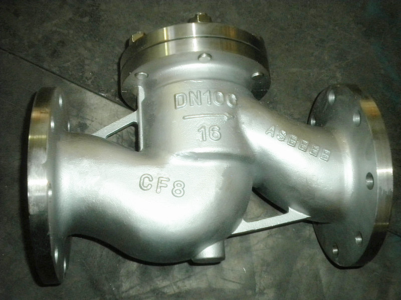 Spring Loaded Liffting Disc Ball Check Valve PN 16 , Integral Flange Ends